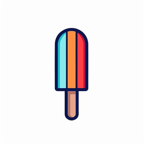 Un Helado Colorido Con Los Colores Del Arco Iris Vector Premium
