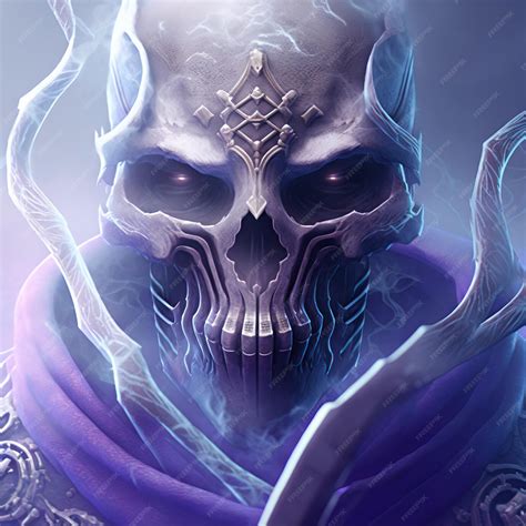 Premium Photo An Evil Dark Magician In A Hood Whose Eyes Are Burning