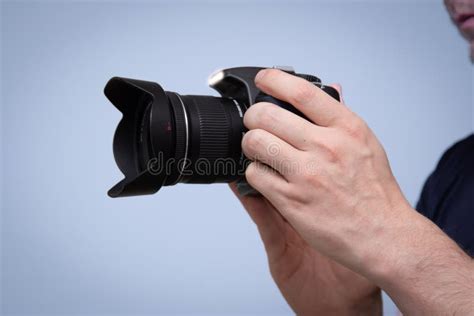 Man Using A Dslr Camera Stock Image Image Of Professional 264173805