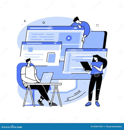 Web Development Abstract Concept Vector Illustration Stock Vector Illustration Of Blue