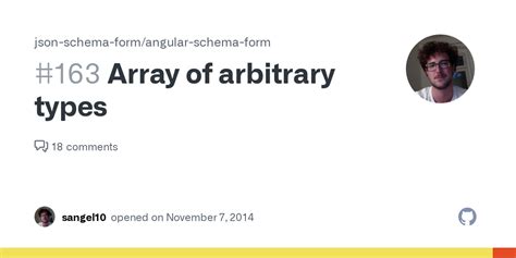 Array Of Arbitrary Types Issue Json Schema Form Angular Schema