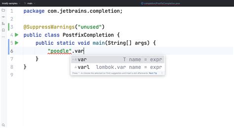 Code Completion JetBrains Guide