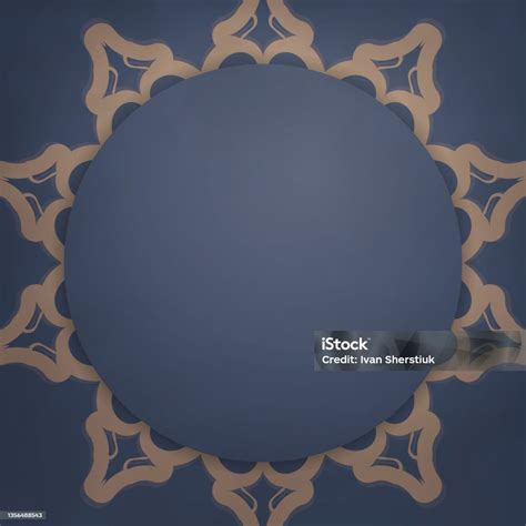 Template Congratulatory Flyer Dengan Warna Biru Dengan Mandala Dalam