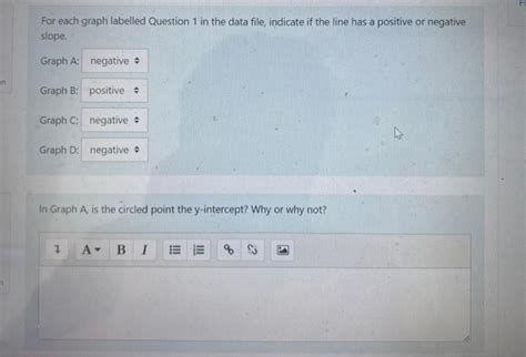 Solved On N For Each Graph Labelled Question In The Data Chegg
