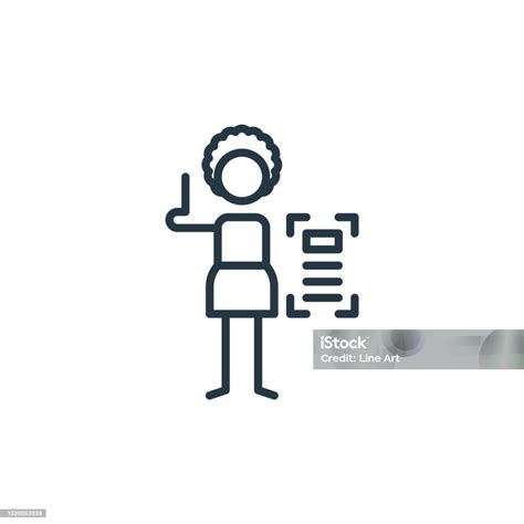 圖形設計師圖示向量從圖形設計概念平面設計師可編輯筆畫的細線插圖圖形設計師線性標誌用於網路和移動應用程式徽標印刷媒體向量圖形及更多創作性圖片