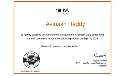avinash reddy on linkedin first certification in 2023 still hunt is
