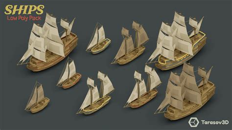 Ships Low Poly Pack Flippednormals