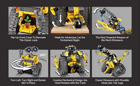 Sillbird Stem Building Toys Remote And App Controlled Creator 3in1 Wall Robot