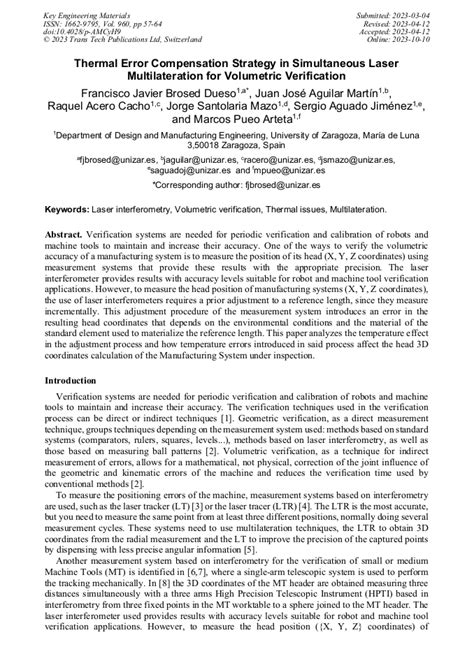 Thermal Error Compensation Strategy In Simultaneous Laser