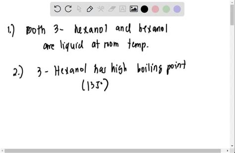 Solved Both 3 Hexanol A Six Carbon Alcohol And Hexanal A Six Carbon