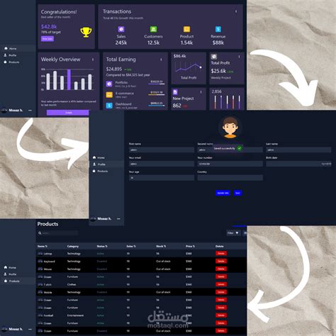 Simple Admin Dashboard مستقل