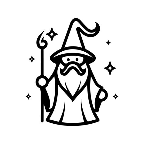 Wizard Icon Or Modern Line Symbol Line Art And Icon Design With Bold
