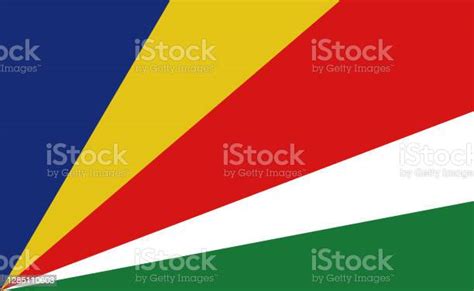 Seychelles National Flag In Exact Proportions Vector Stock Illustration