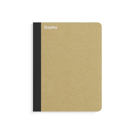 Staples Composition Notebook 975 X 75 Wide Ruled 100 Sh Brown