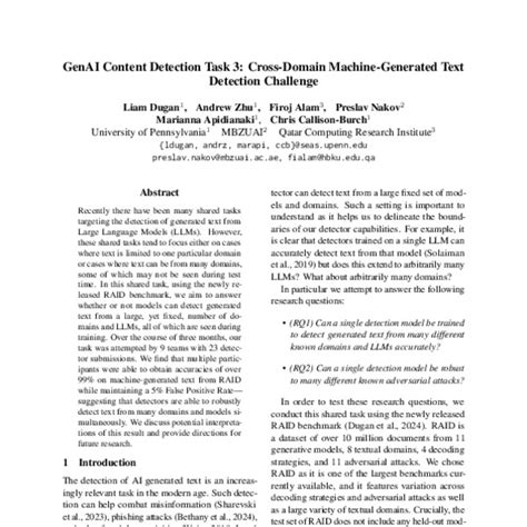 Genai Content Detection Task 3 Cross Domain Machine Generated Text
