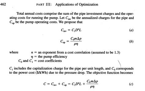 Example 13 1 Optimal Pipe Diameter Example 2 8