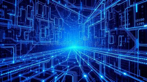 Digital Transformation Matrix Like Virtual Reality Landscape Stock