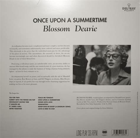 Blossom Dearie Once Upon A Summertime Vinyl Pussycat Records