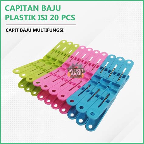 Jual Jepitan Baju 20 Pc Jepitan Jemuran Gantungan Baju Jepit