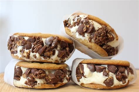 Peanut Butter Cookie Ice Cream Sandwiches 5184x3456 Oc Rfoodporn