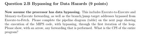 Question Pipelining Hazards Points Consider Chegg