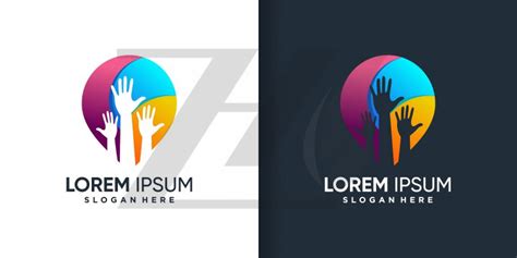 دانلود لوگو طرح دست رنگارنگ در سبک های مختلف دانلود رایگان فایل لایه باز، Psd، وکتور، لوگو و موکاپ