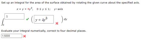 Solved Set Up An Integral For The Area Of The Surface Chegg