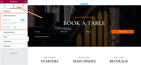 Background Parallax Animation On Sections Patiotime Knowledge Base