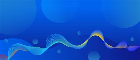 Blue Abstract Background With Colorful Dynamic Wave And Circles Shapes 18755582 Vector Art At