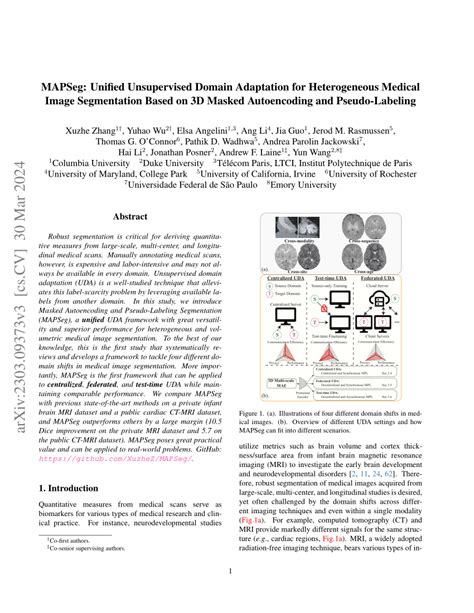 Pdf Mapseg Unified Unsupervised Domain Adaptation For Heterogeneous