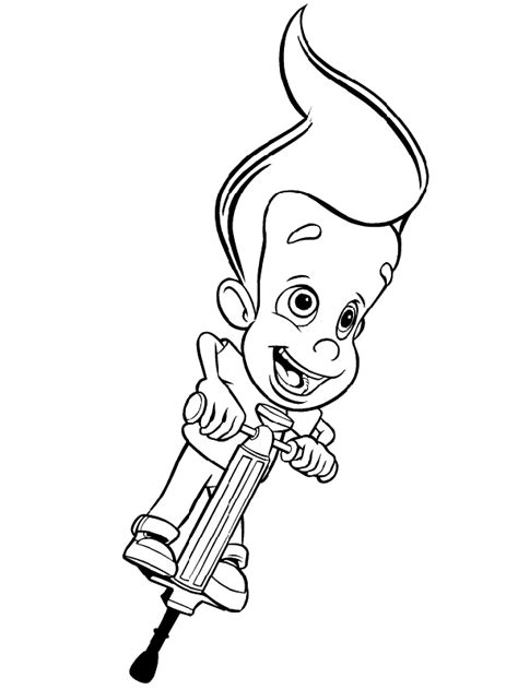Jimmy Neutron Coloring Pages