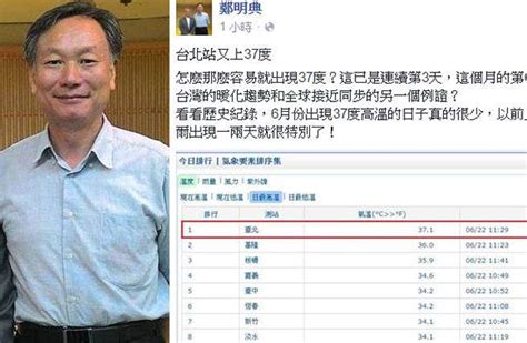台北今高溫377度 鄭明典：暖化和全球同步 生活 中時新聞網