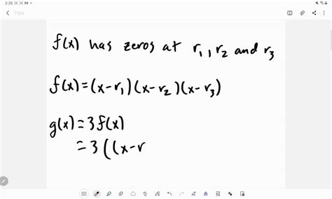 Solveddetermine If Possible The Zeros Of The Function G When The