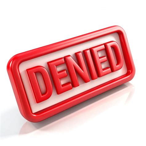 Denied 3d Iilustration Isolated On White Background Premium Ai Generated Image