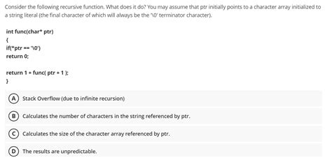Solved Consider The Following Recursive Function What Does Chegg