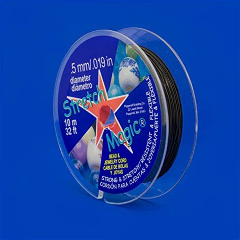 Black Stretch Magic Beading Cord Knottable Stretchy Beading Cord 5mm