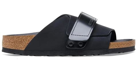 Birkenstock Sliders In Blue Lyst