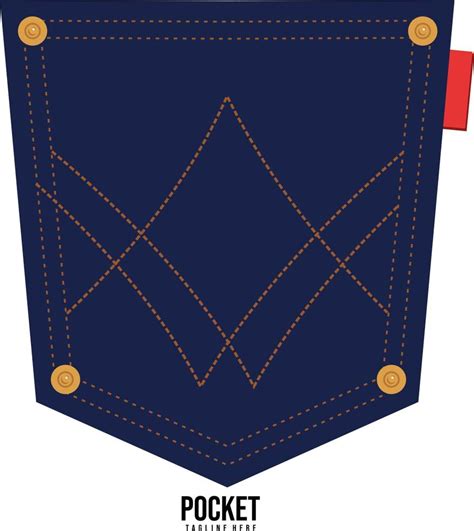 Pocket Denim Jeans Vector Patch Isometric 20063396 Vector Art At Vecteezy
