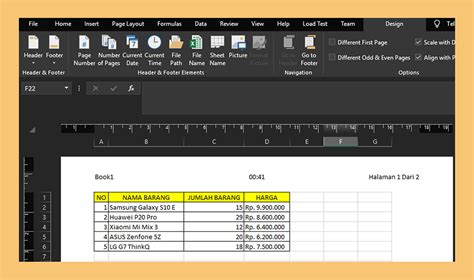 Cara Membuat Header Di Excel Leskompi