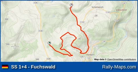 SS Fuchswald Stage Map Oster Rallye Zerf Rally Maps