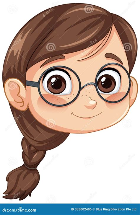 Cute Girl With Glasses Stock Vector Illustration Of Happiness 333002406