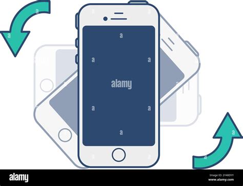 Rotate Your Phone Vector Illustration In A Flat Style Instruction Of