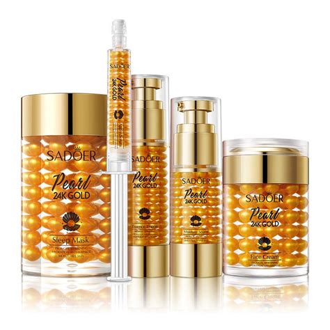 Wholesale Sadoer Private Label 24k Gold Pearl Collagen Whitening