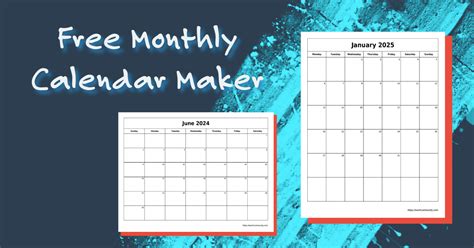 Free Calendar Maker Monthly Calendars Iworkcommunity