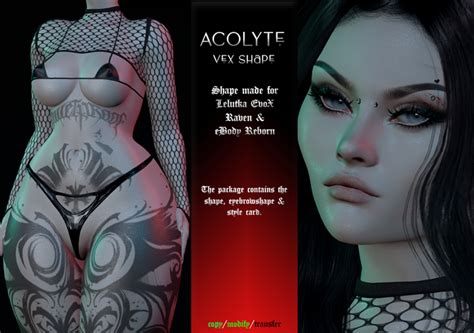 Second Life Marketplace Acolyte Vex Shape Lelutka Evox Raven