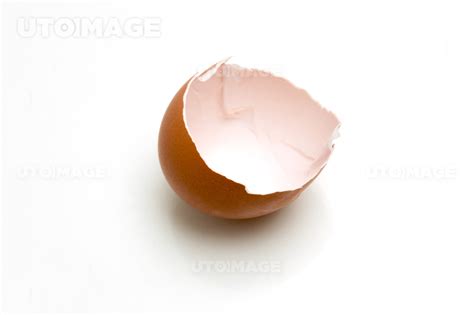 유토이미지 흰색 배경위의 깨진달걀