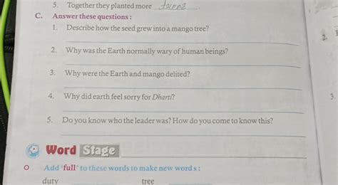 5 Together They Planted More Trees C Answer These Questions 1 Des