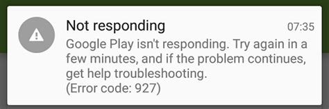 Google Play Isnt Responding Error Code Thomas Miniblog