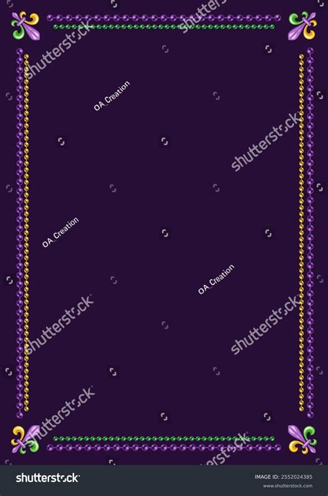 Vertical Rectangular Frame Made Bead Strings Stock Vector Royalty Free