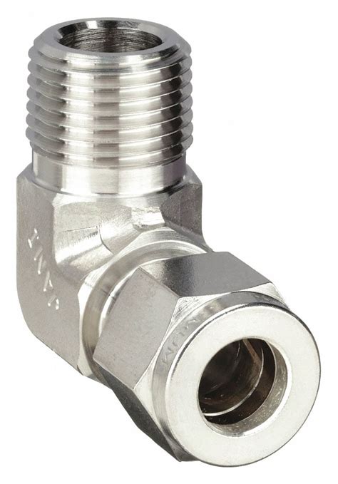316 Stainless Steel Compression X MNPT Male Elbow 90 Degrees 1PZE1